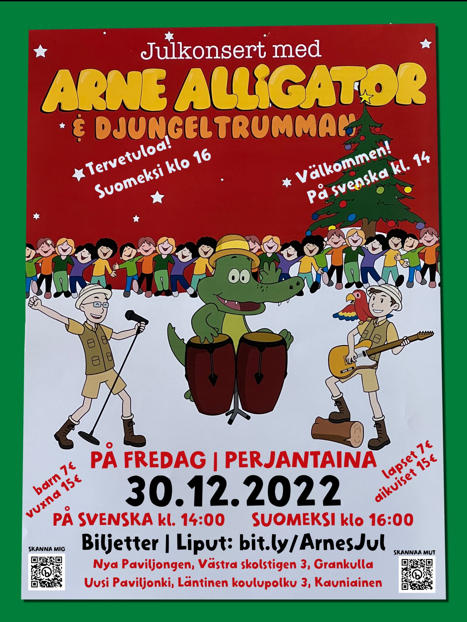 Joulukonsertti - Aarne Alligaattori & Viidakkorumpu - Kauniainen